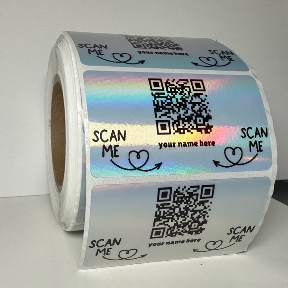 STICKERAFT | Office | Holographic Qr Code Stickers Personalised ...